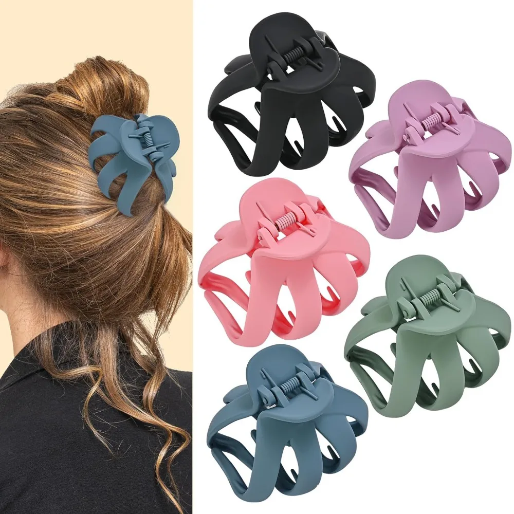 Matte Octopus Hair Claw Large Size Shark Clip Headwear Women Claws ...