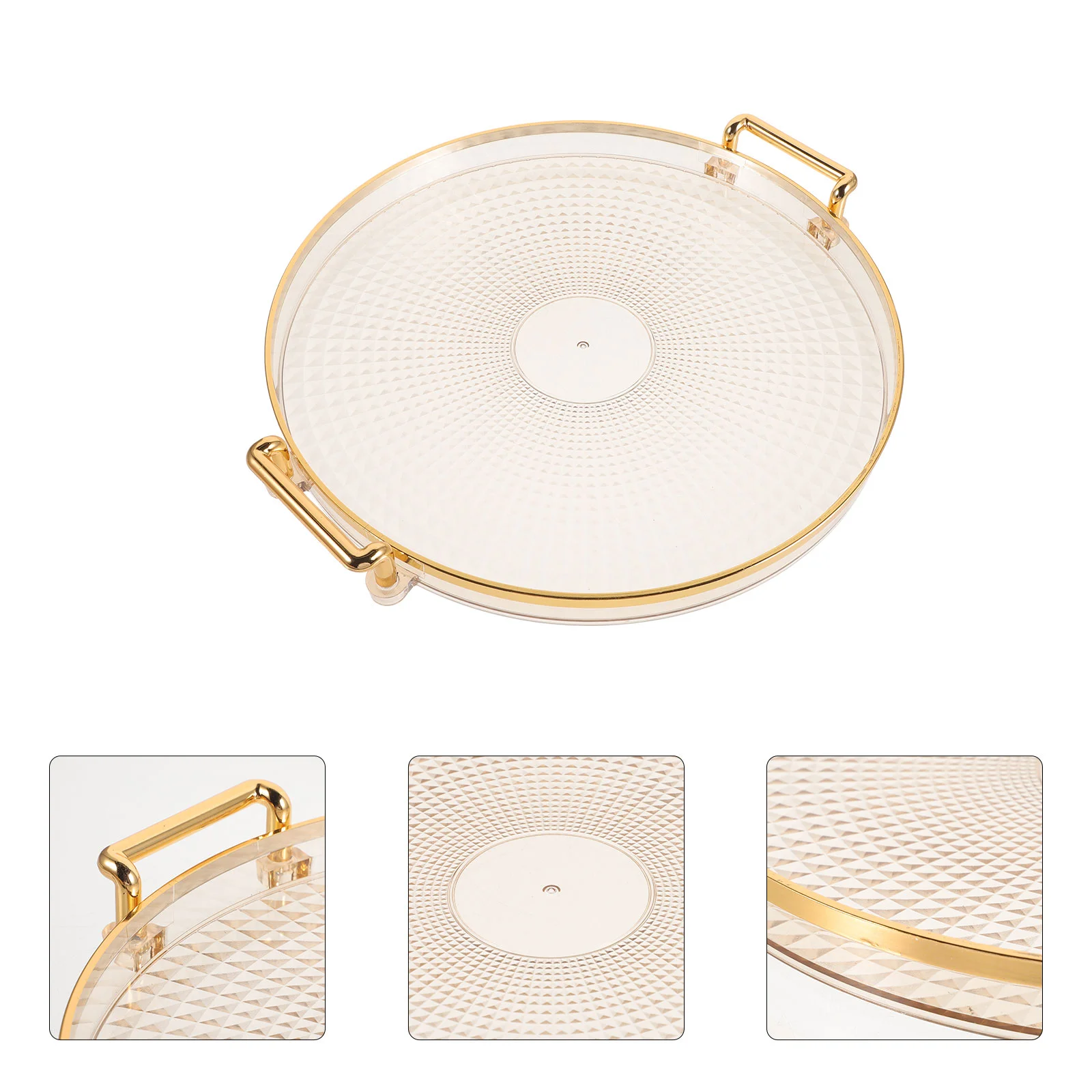 Tea Pot Tray Round Serving Platter Table Coffee Luxury Cake Plate ...