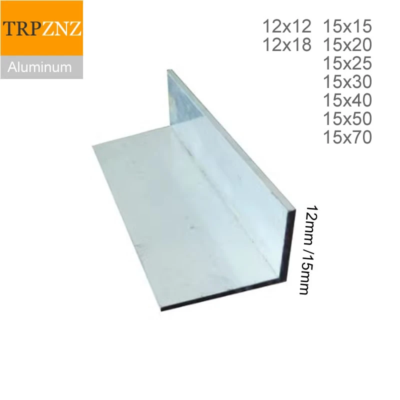 15x30mm15x20 15x70 6063 Right Angle aluminum L-shaped aluminum alloy ...