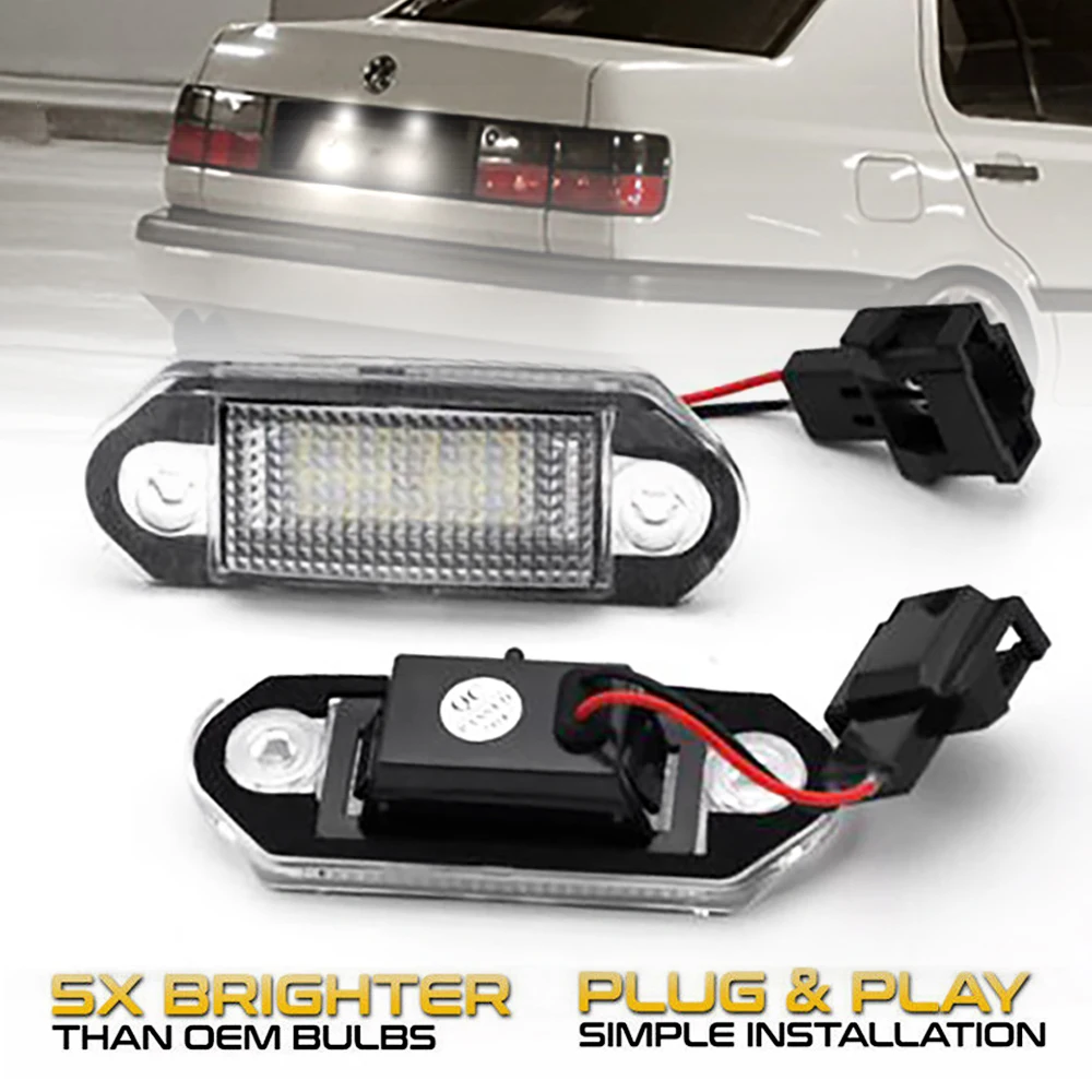 2Pcs LED Car License Number Plate Light Lamp Bulbs Auto Illumination ...