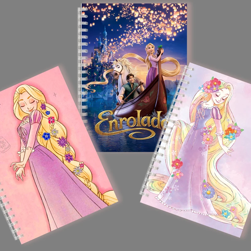 A5-Spiral-Notebook-Cartoon-Disney-Rapunzel-Tangled-Princess-Anime-Movie ...