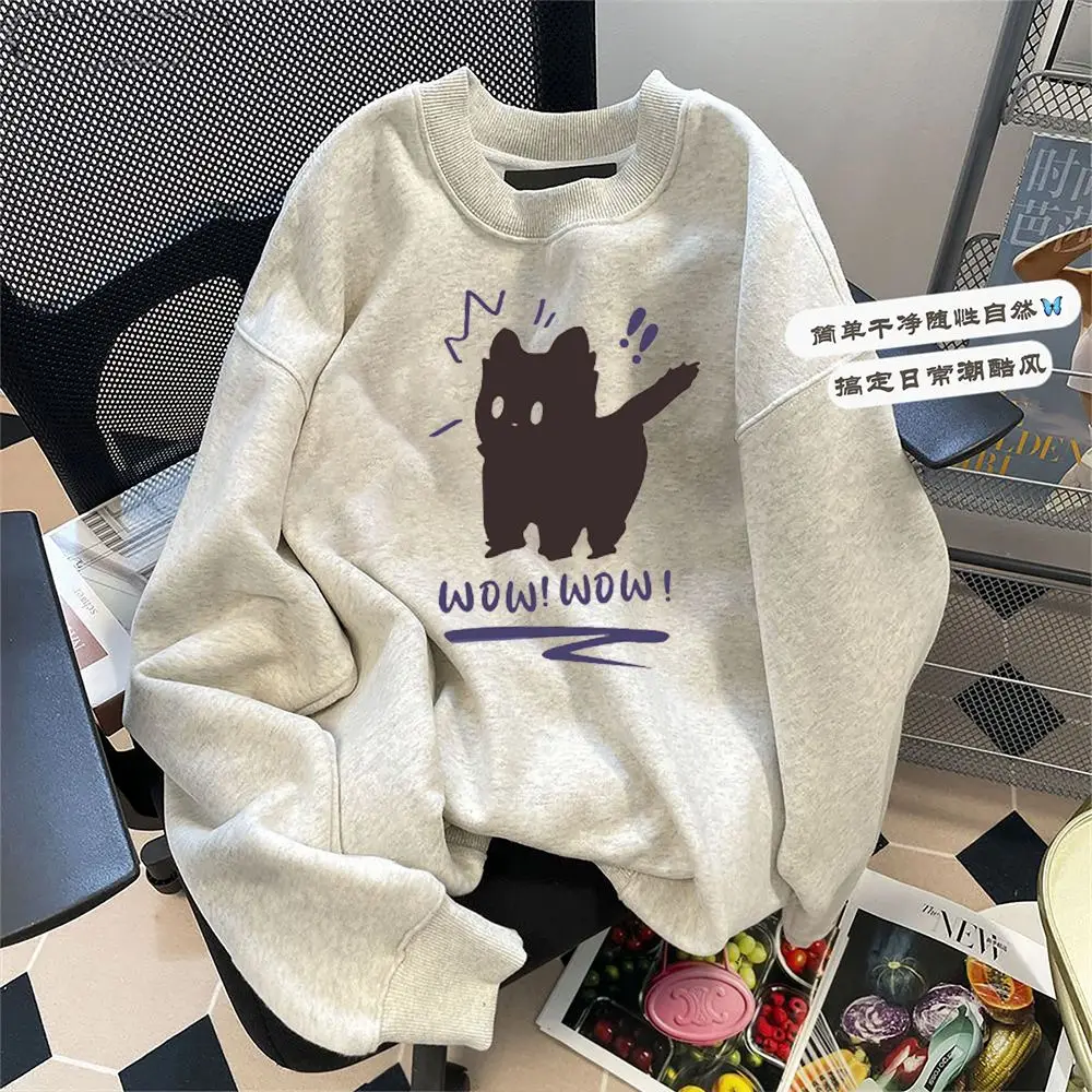 Men-and-women-autumn-and-winter-street-trends-personalized-cat-print ...