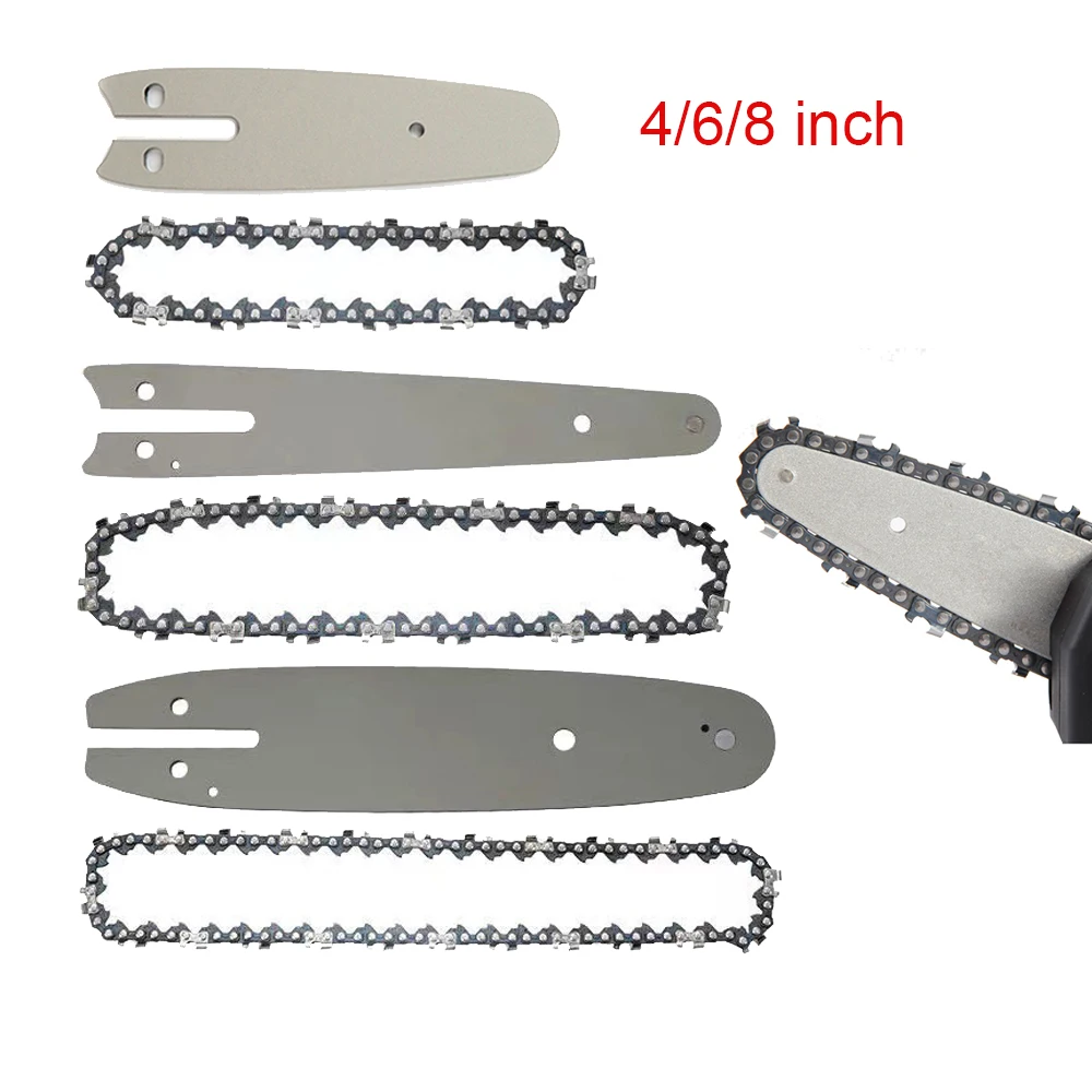 2pcs/set Mini Chainsaw Chain and Guide Plate Bar Wood Branch Cutting ...