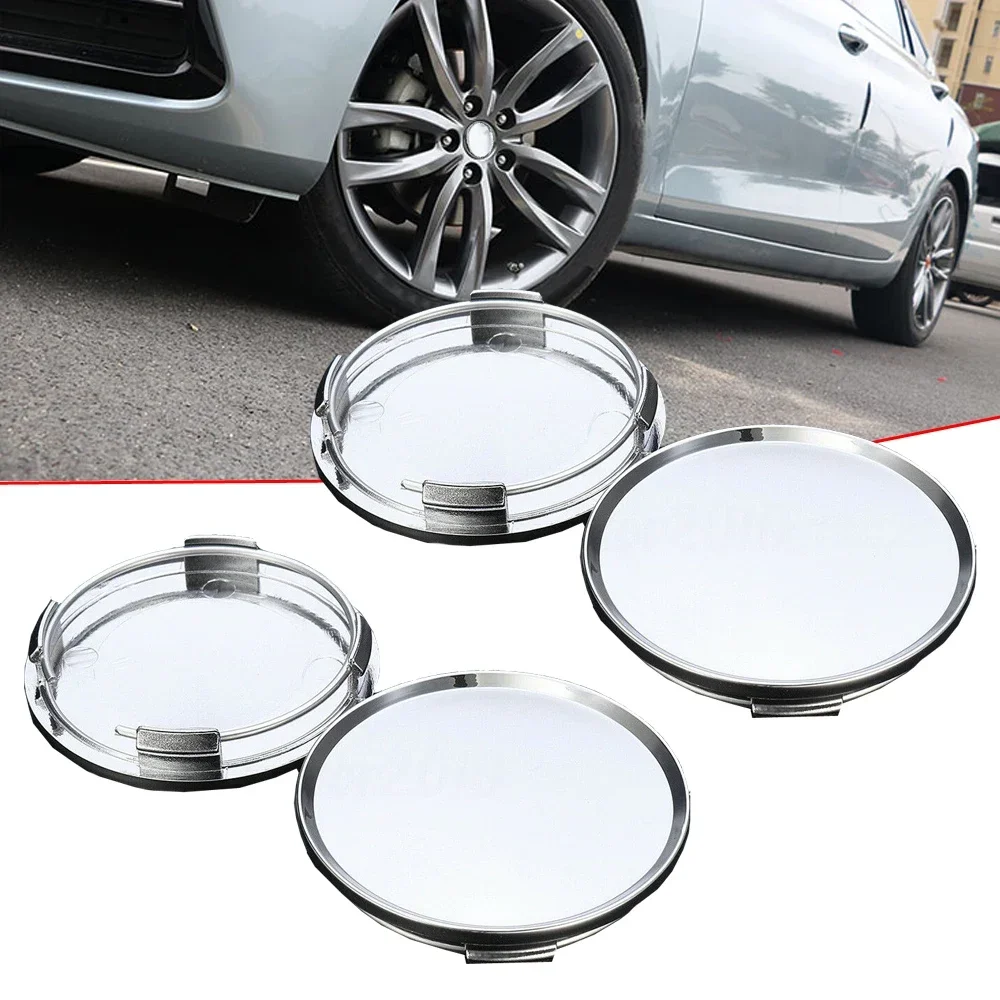 4Pcs-63mm-Silvery-Universal-Vehicle-Car-Wheel-Center-Caps-Cover-Tyre ...