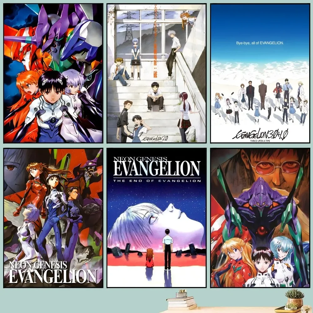 Neon-G-Genesis-E-Evangelion-Eva-Poster-DIY-Vintage-Movie-Poster-Wall ...