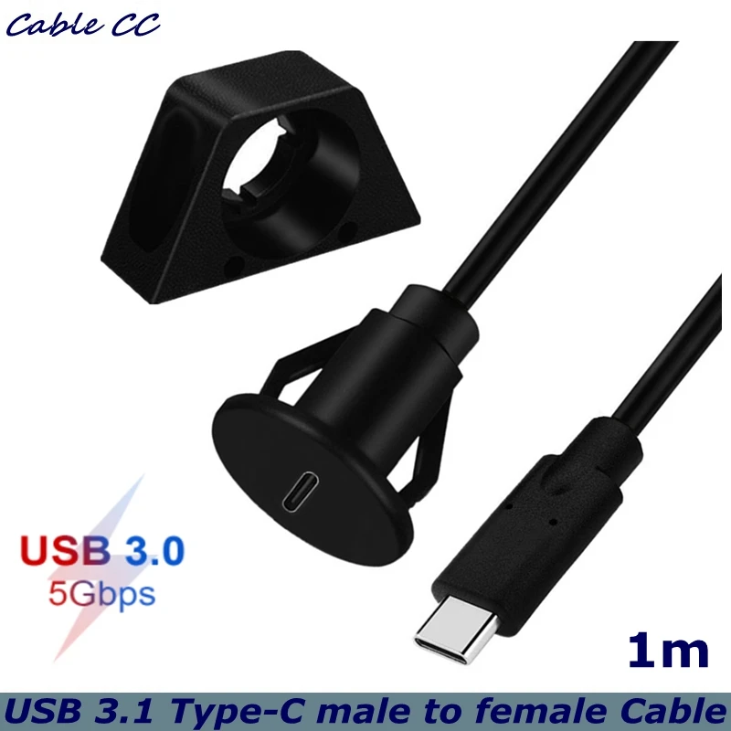 5Gbps-Type-C-3-1-Car-Flush-Mount-Cable-USB-C-Panel-Mount-Male-to-Female.jpg