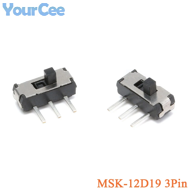 50Pcs/2pcs MSK-12D19 Toggle Switch G2 SPDT 1P2T SMD 3Pin PCB Panel ...
