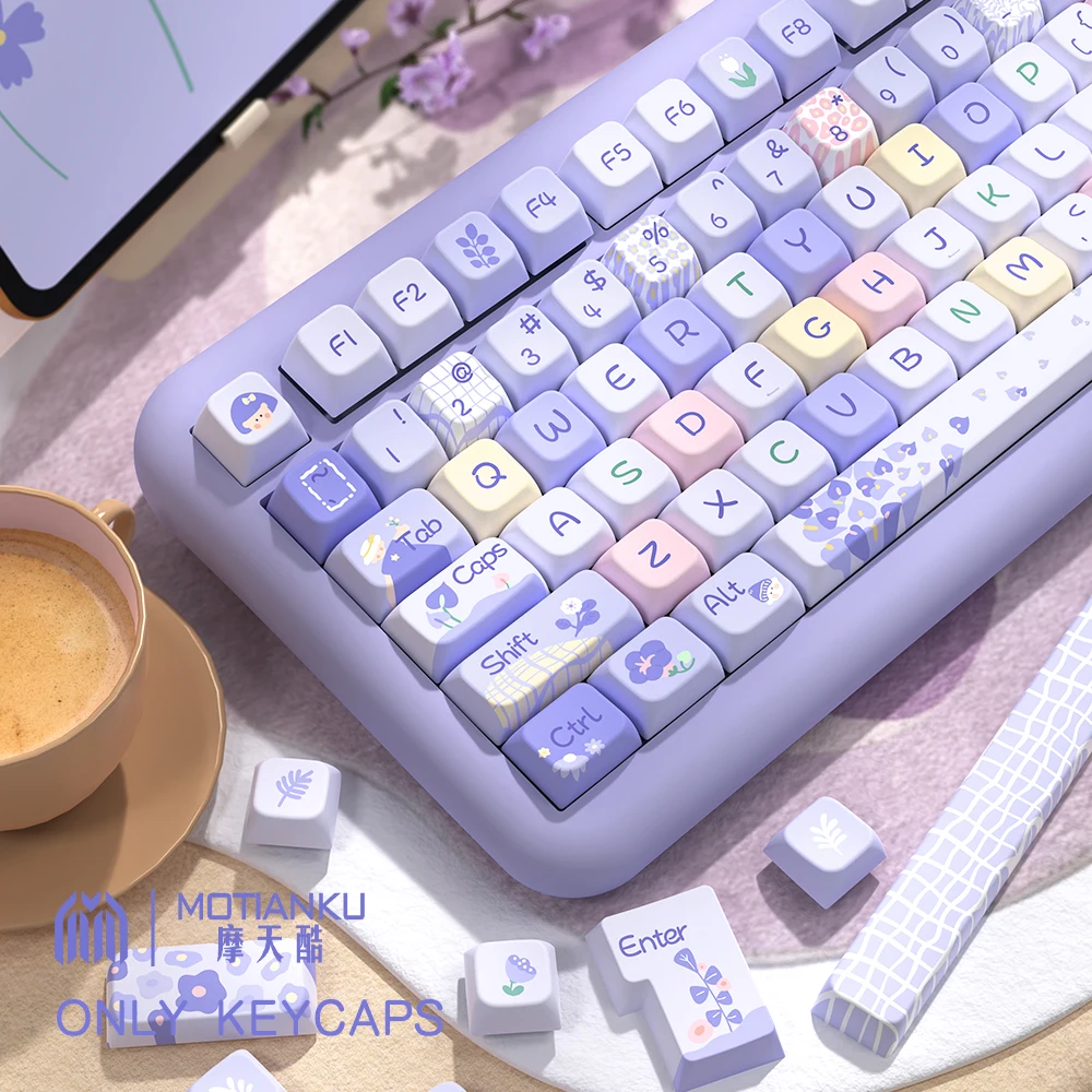 Flower-Girl-Theme-Keycaps-Cherry-MDA-Profile-Personalized-Cartoon ...