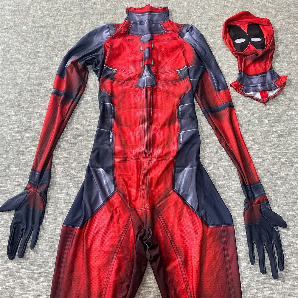 Halloween New Deadpool Cosplay Costume Superhero Adults Zentai Suit Men ...