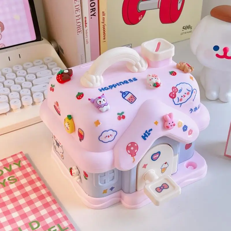 Sanrio Piggy Bank Kuromi Anime Cartoon Cute Square Money Boxes Bank ...