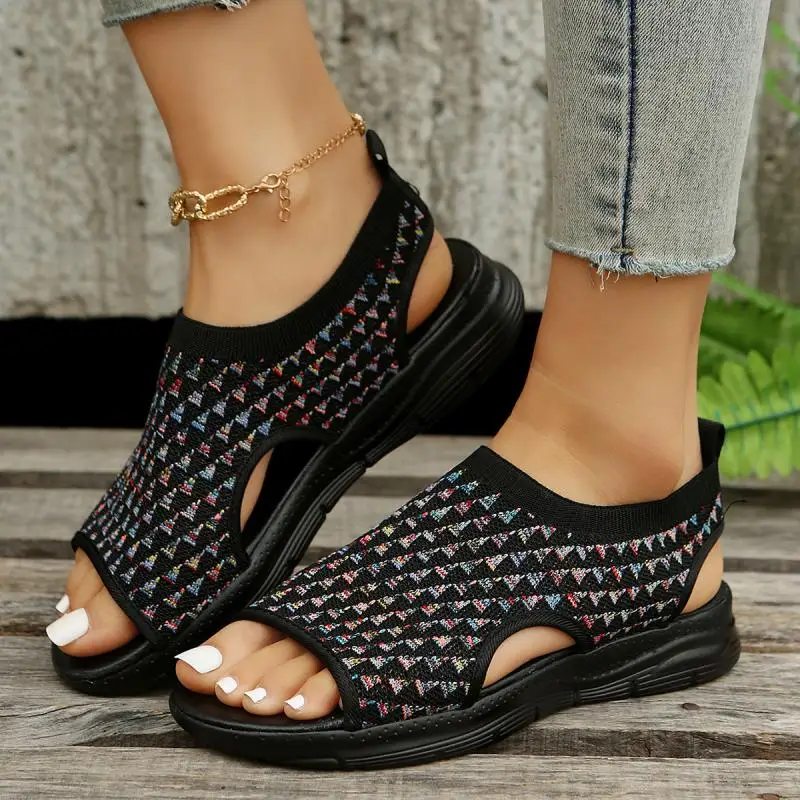 Luxury-Women-Summer-Shoes-Mesh-Fish-Platform-Sandals-Women-s-Open-Toe ...