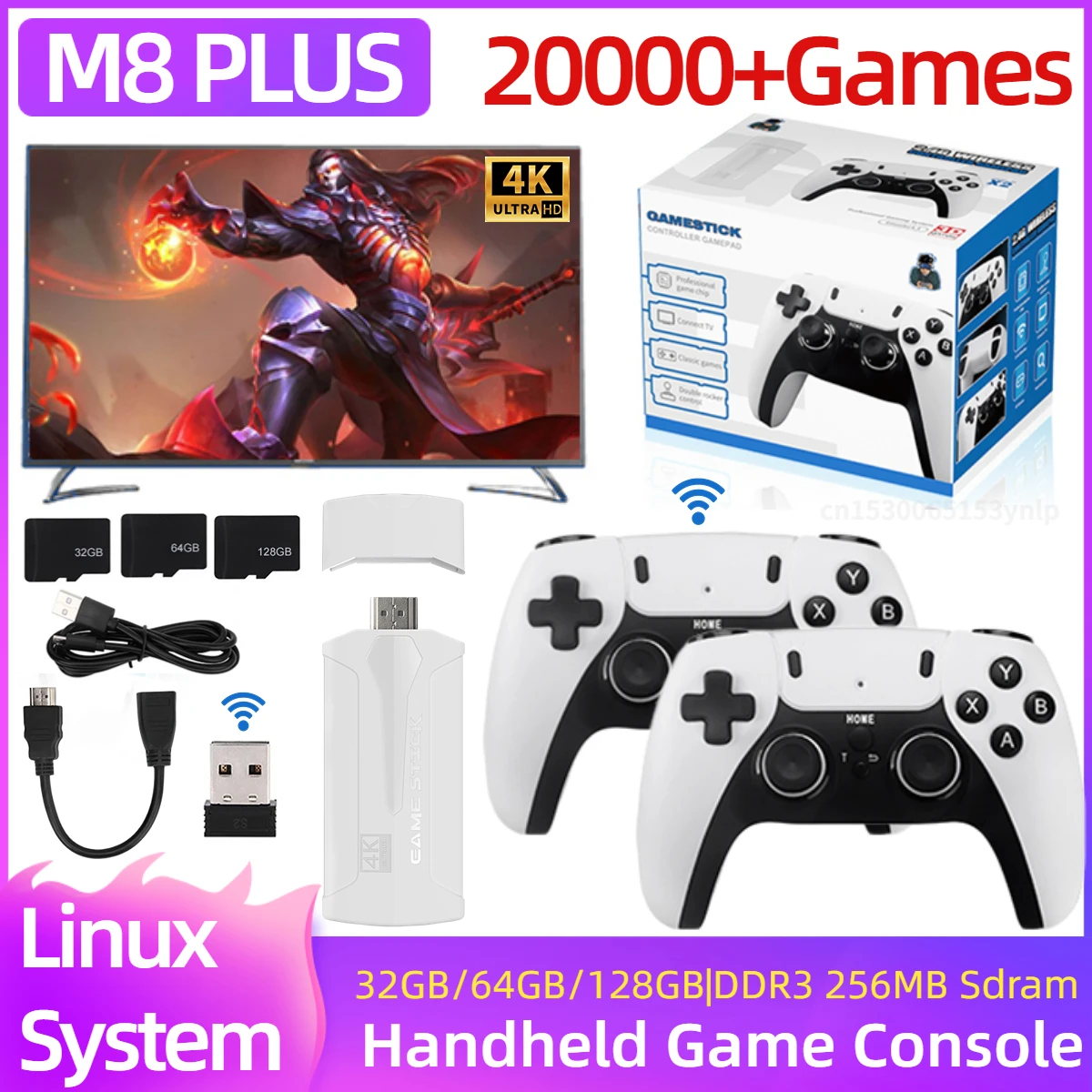 M8-M8-PLUS-Video-Game-Console-4K-HD-2-4G-Wireless-Controller-TV-Game ...