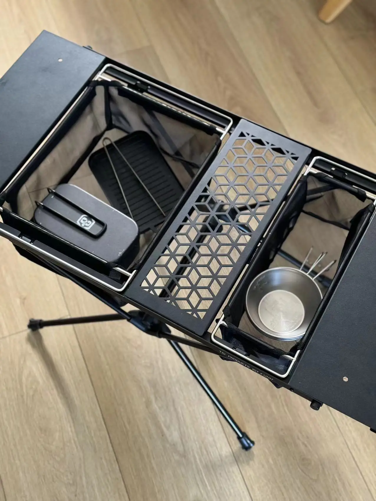 Camping-IGT-Table-Mesh-Pocket-Mesh-Folding-1-Unit-Drain-Basket-PVC ...