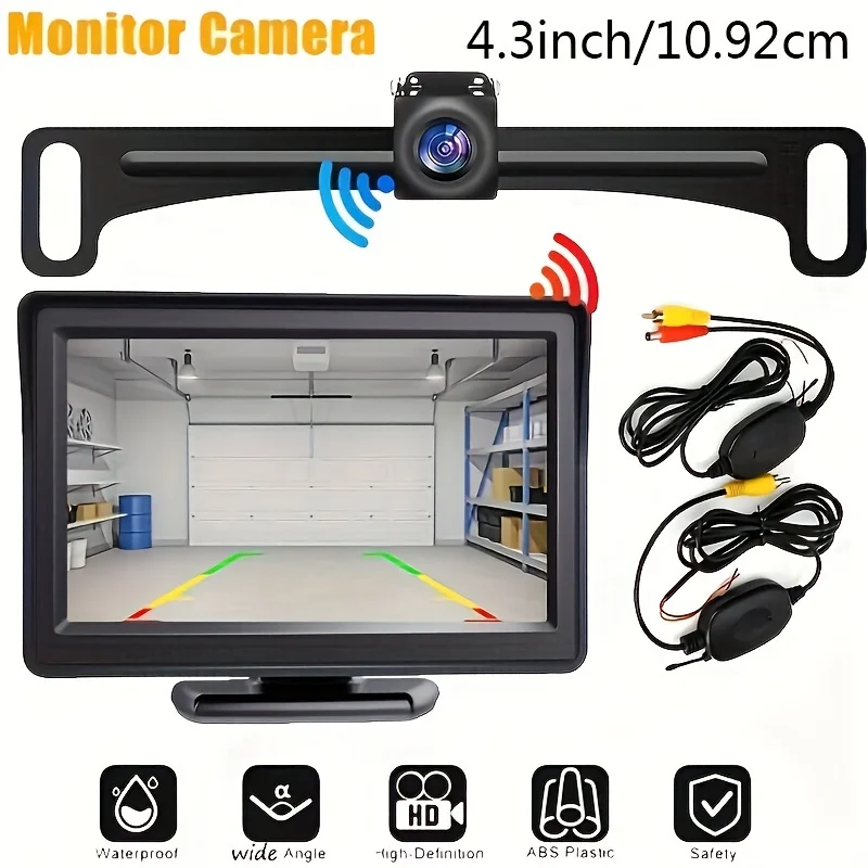Wireless-Backup-Camera-4-3inch-Monitor-Set-Car-Rear-View-Display ...