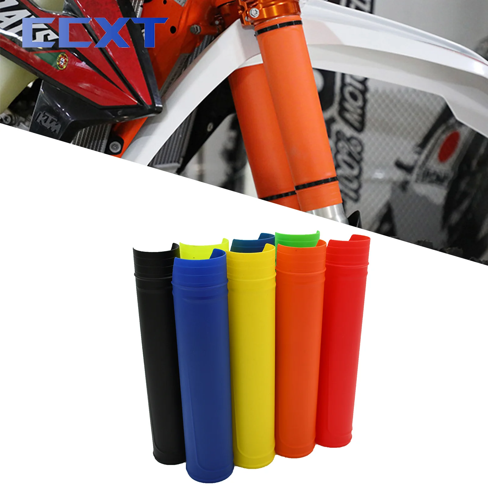 Motorcycle-Universal-Fork-Guard-Protector-Covers-For-KTM-Yamaha-Suzuki ...