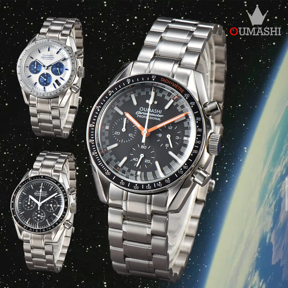 Vk63-Original-Japanese-Timing-Quartz-Watch-Men-s-Watch-Panda-Multi ...