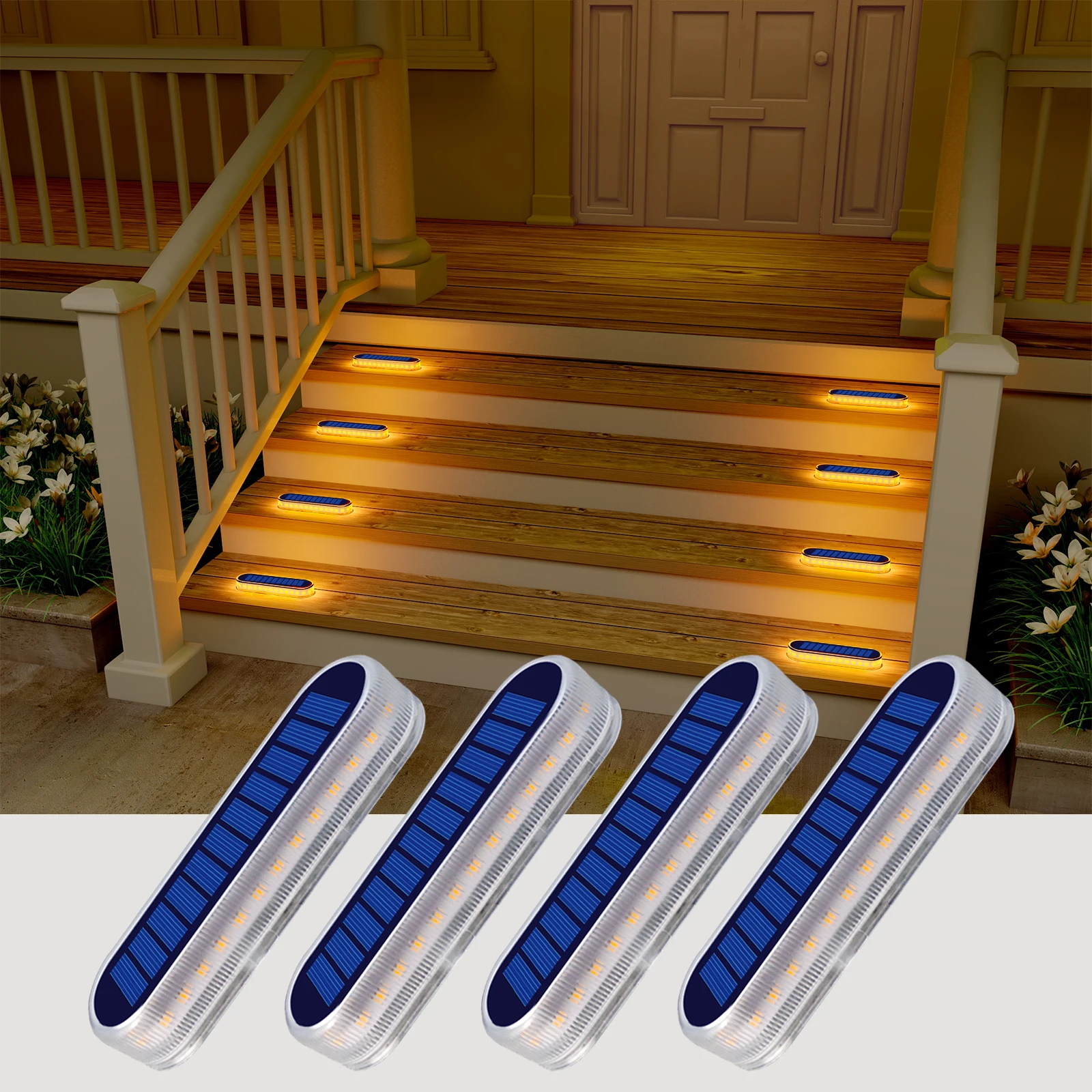 Solar-Deck-Lights-Outdoor-Step-Lights-Waterproof-IP68-Led-Solar-Lights ...