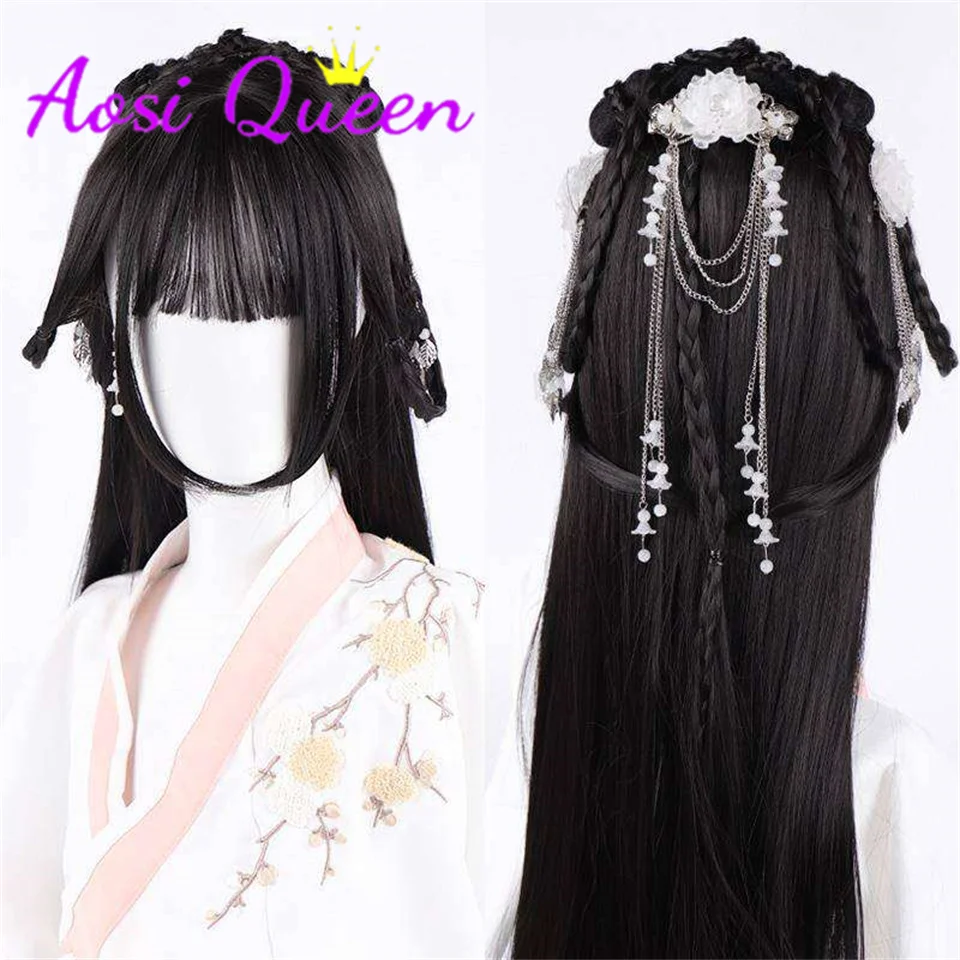 Chinese Ancient Wig Women Hanfu Wigs Headdress Photography Dance ...