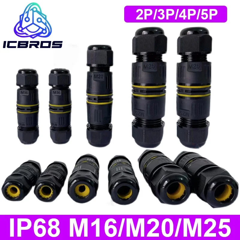 Conector-de-Cable-el-ctrico-para-exteriores-Terminal-de-acoplamiento-macho-y-hembra-impermeable ...