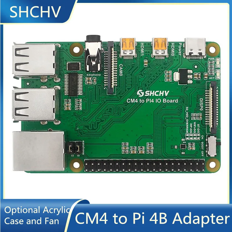 Raspberry Pi CM4 to 4B Adapter Expansion Board Compute Module 4 IO Board Interface for RPi ...