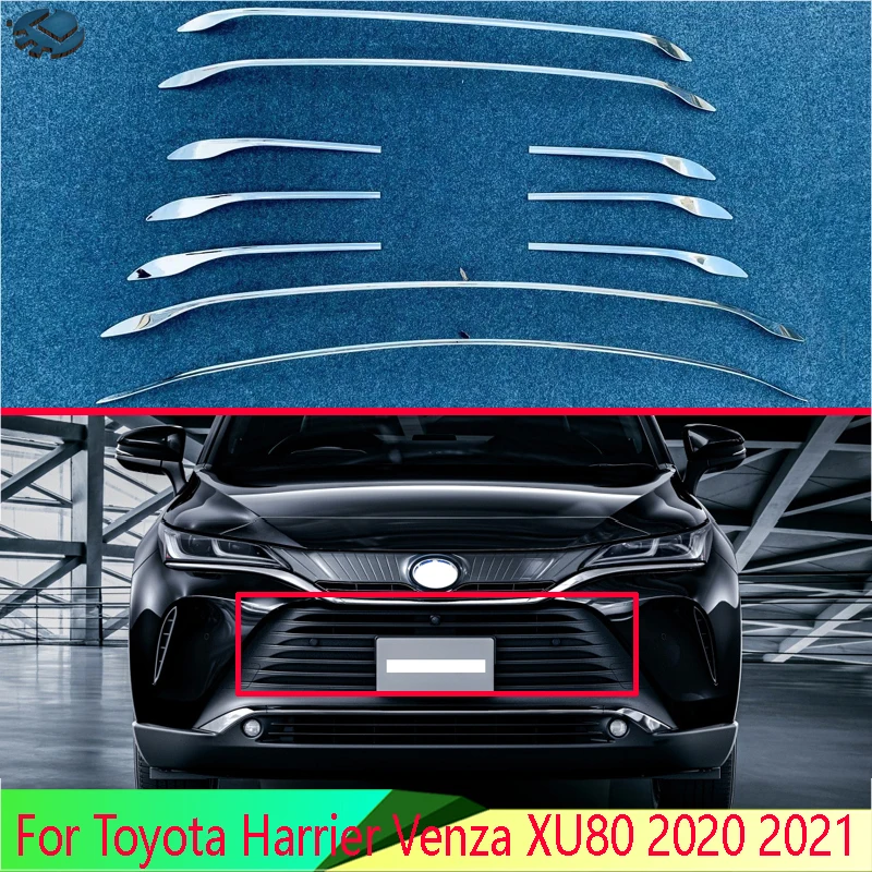 For Toyota Harrier Venza XU80 2020 2021 ABS Chrome Front Center Mesh ...