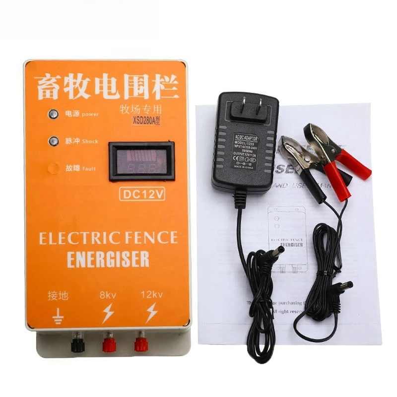 High-Voltage-Pulse-Controller-Electric-Shepherd-Fence-Animals-Energizer ...