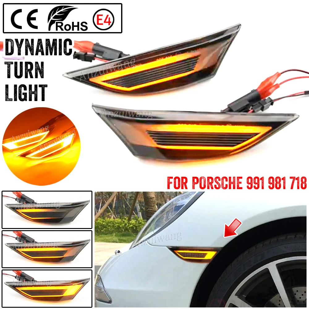 Dynamic-LED-Side-Marker-Light-Turn-Signal-Lamp-For-Porsche-991-981-718 ...