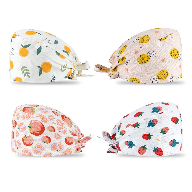 Gorro-quir-rgico-con-estampado-Floral-para-enfermera-gorro-de-m-dico ...