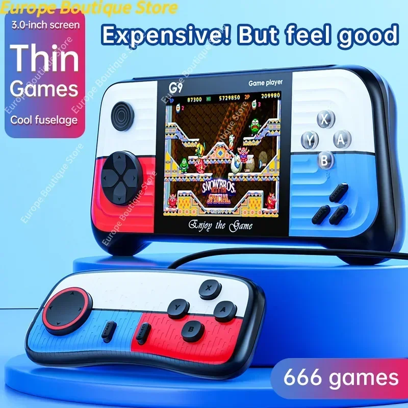 G9 3.0 inch Nostalgic Handheld Game Console 666 Free Games 8 bit Mini ...