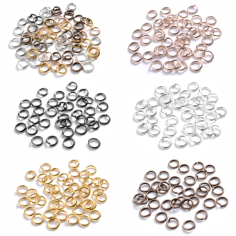 200pcs/lot 3 4 5 6 7 8 9 10mm Jump Rings Split Rings Connectors Open ...