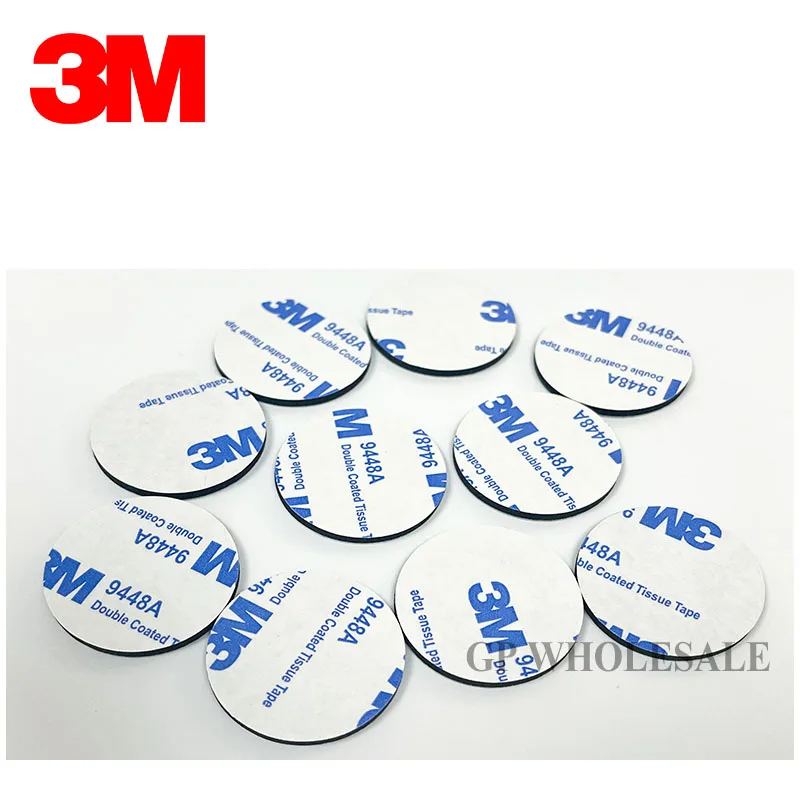 10pcs-30mm-Round-3M-9448A-BLACK-White-Double-Sided-Adhesive-EVA-Foam-Tape-Pad-Mounting-Tape.jpg