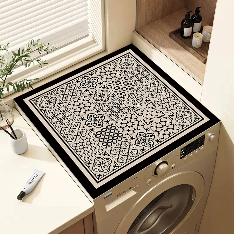 Retro-Washing-Machine-Covers-Kitchen-Absorbent-Coffee-Machine ...
