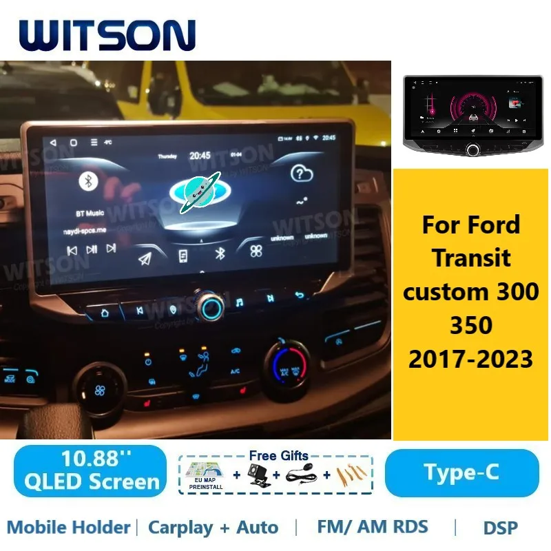WITSON Android 13 Car Radio SYSTEM for Ford Transit custom 300 350 2017 ...