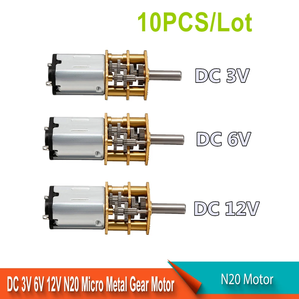 Usongshine-10PCS-lot-DC-3V-6V-12V-N20-Mini-Micro-Metal-Gear-Motor-with ...