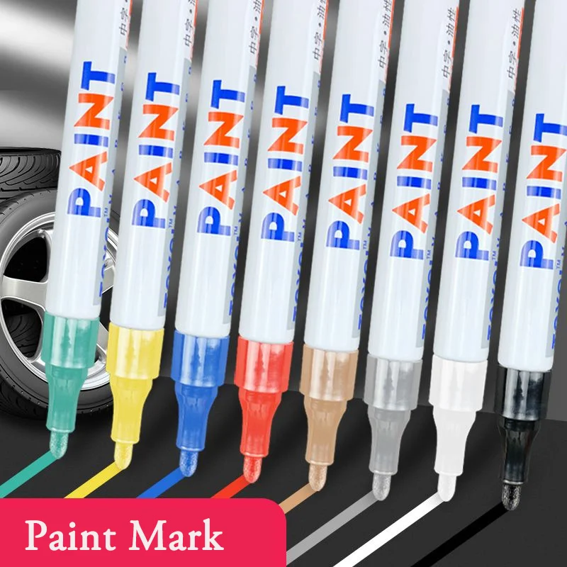 Paint Pen Marking Pen White Waterproof Oil Proof Industry Golden Black ...