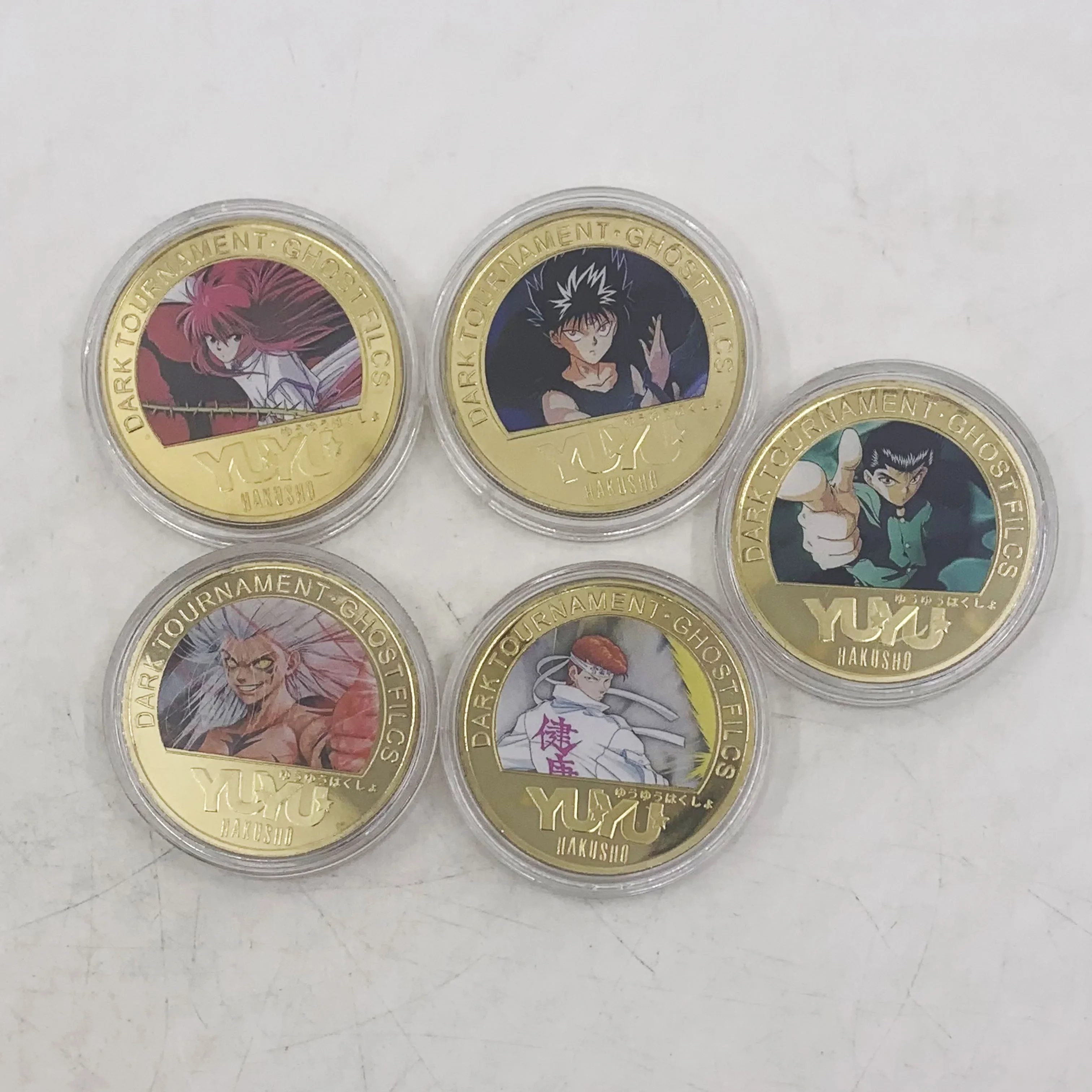 5models-Japanese-Manga-YuYu-Hakusho-gold-coin-Anime-souvenir-badge-for ...