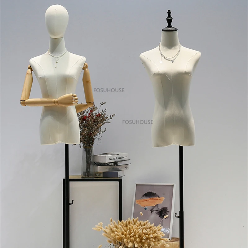 Fabric-Mannequin-For-Wedding-Cloting-Display-Dress-Bust-Mannequin-Woman ...