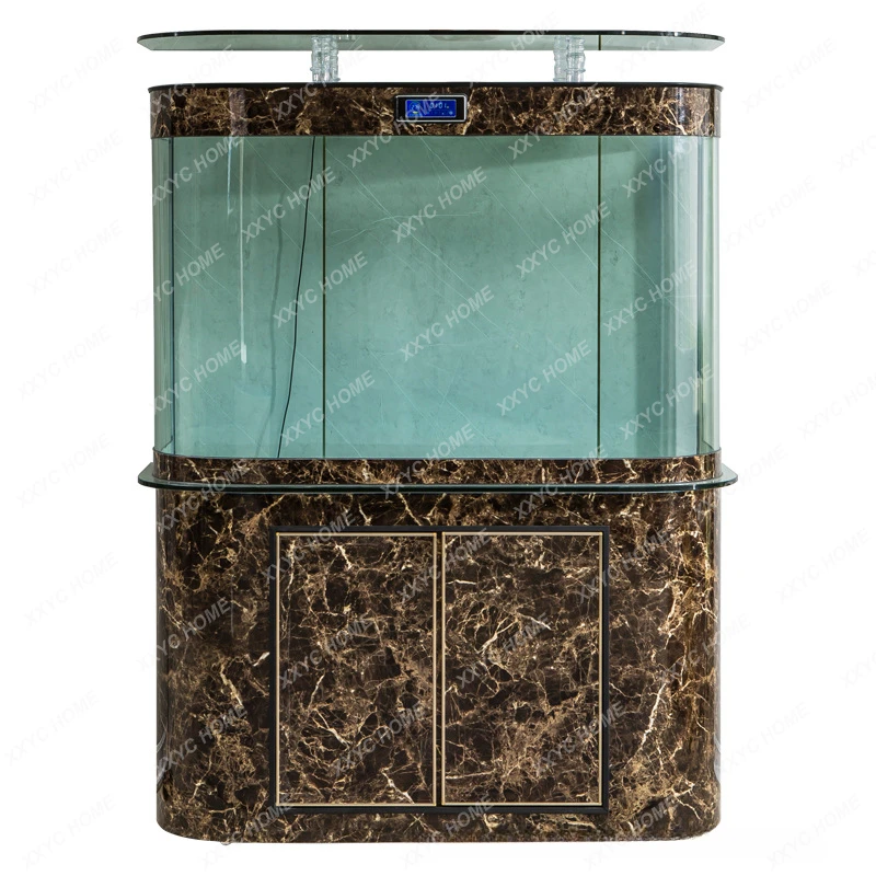 Double-round-Bottom-Filter-Living-Room-Large-Fish-Globe-Home-Wall-Lazy ...