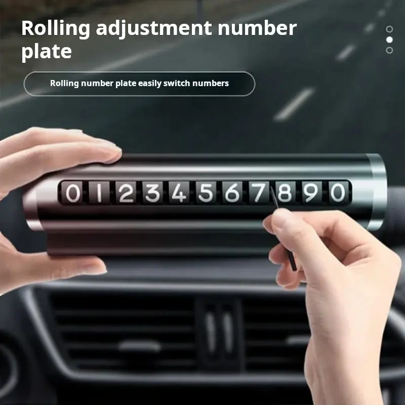 Car-Temporary-Parking-Number-Plate-Black-Aluminium-Alloy-Material ...