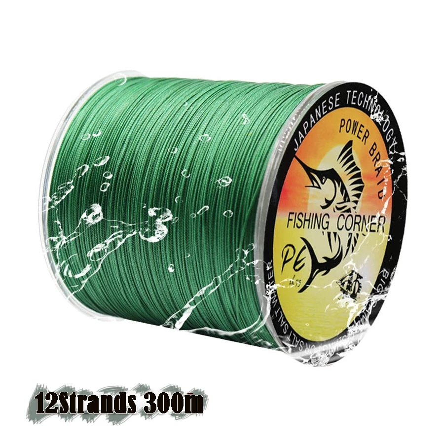 Generic 12 Strands Braided Fishing Line 300m Pe Multifilament Fishing ...