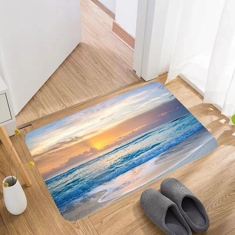 Beach-Waves-Design-Carpet-Welcome-Mat-Prayer-Rug-Living-Room-Hallway ...