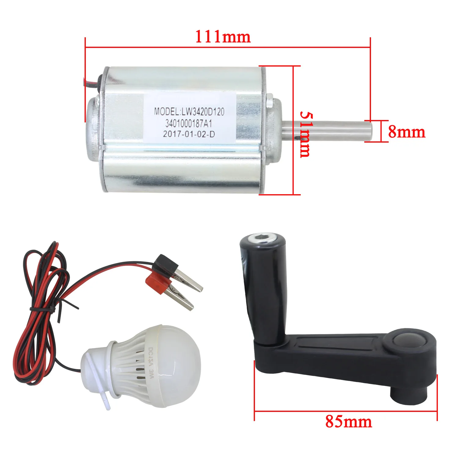120V DC Motor Generator Permanent Magnet DIY Hand-cranked, 54% OFF