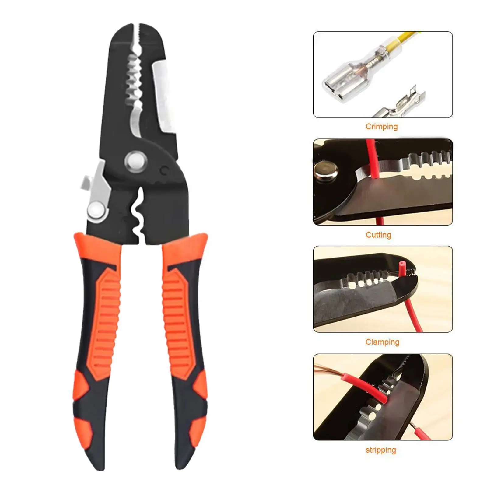 8inch Stripping Crimping Pliers Wire Stripper Multi Tools Crimpper ...