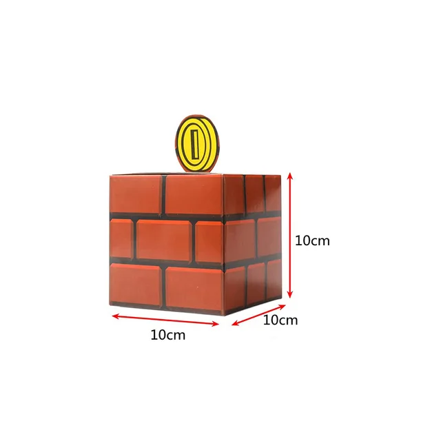 10pcs Super Mario Bros Props Bricks & Boxes Anime Figures Toys Mario ...
