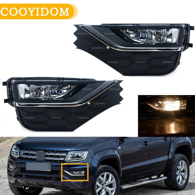 Front Bumper Fog Lights For Volkswagen For VW Amarok 2016 2017-2022 ...