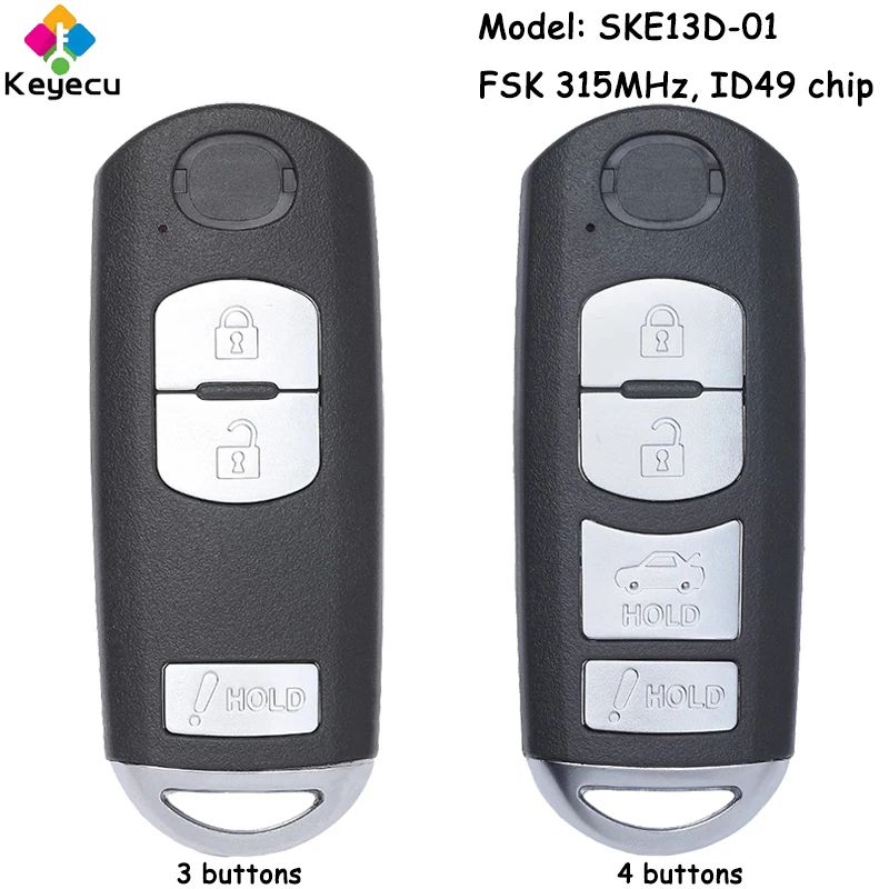 Replacement Remote Car Key- 315mhz 49 Chip - Fob Mazda Cx-3 - AliExpress