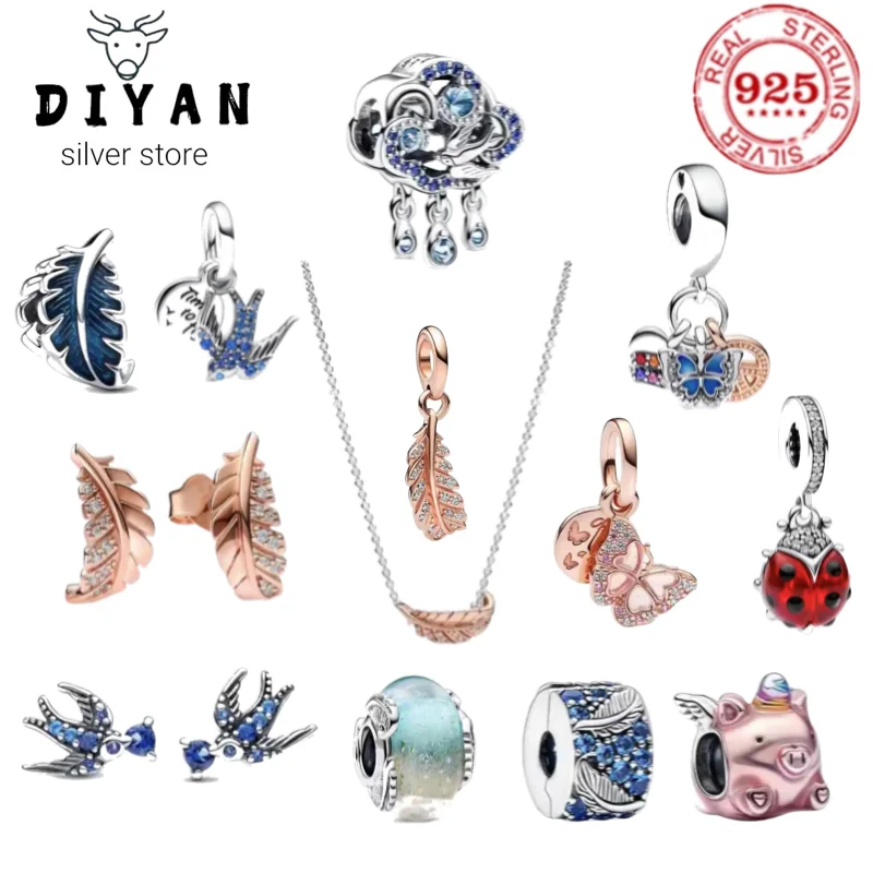 Colgante-de-plata-de-ley-para-mujer-abalorio-original-ajustado-adecuado ...