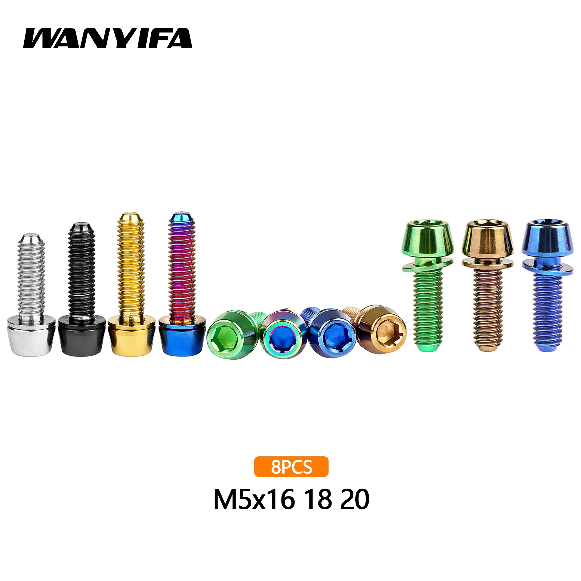 Wanyifa-8-pe-as-parafusos-de-tit-nio-m5x16-m5x18-m5x20mm-cabe-a-c-nica ...