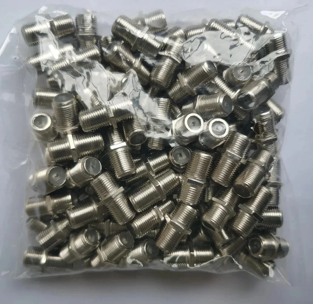 100Pcs-Convenient-F-type-Adaptor-Coupler-F-Female-to-F-Female-Adapter ...