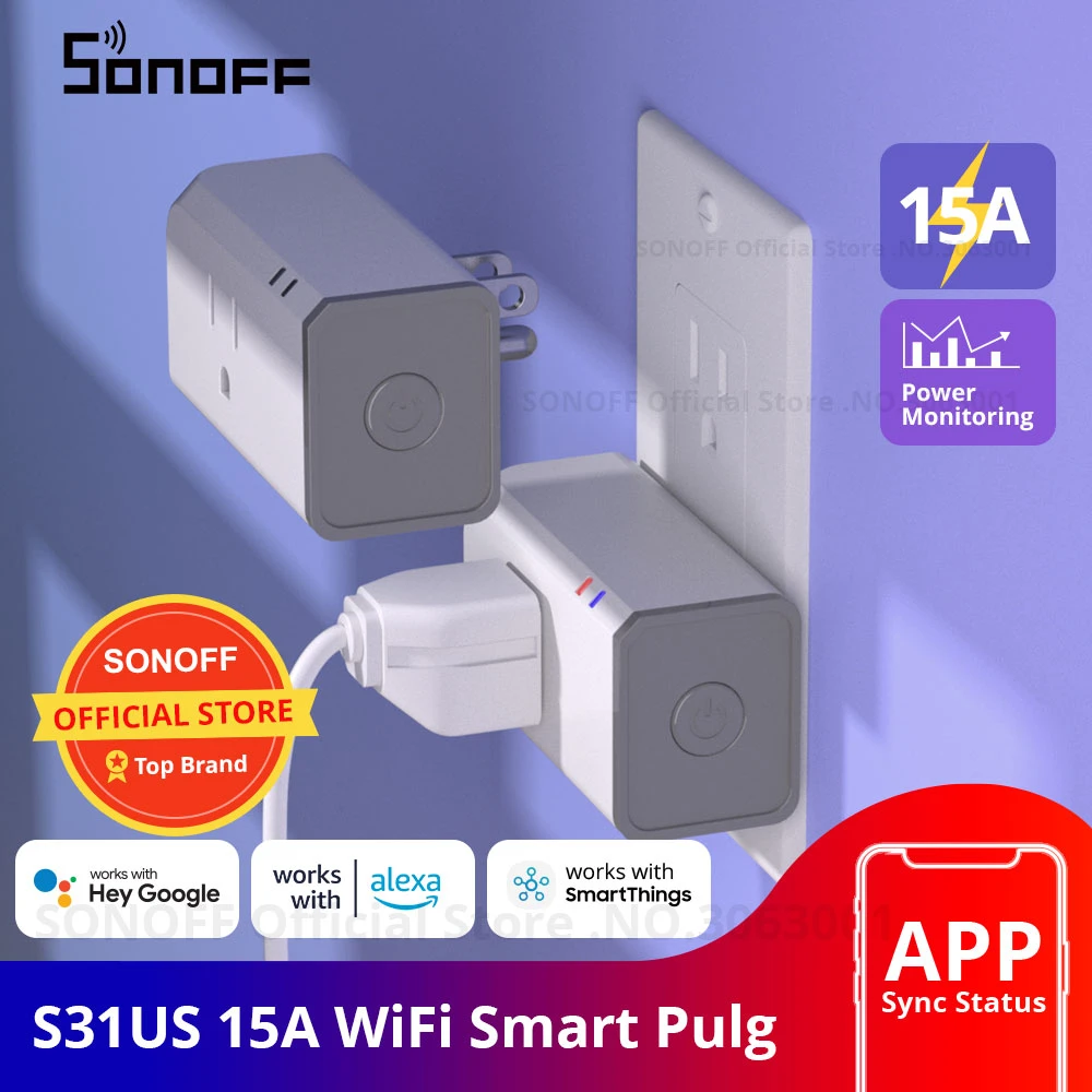 Sonoff S31 Us 15a Mini Wifi Smart Socket Home Power Consumption Measure Monitor Energy Usage App ...